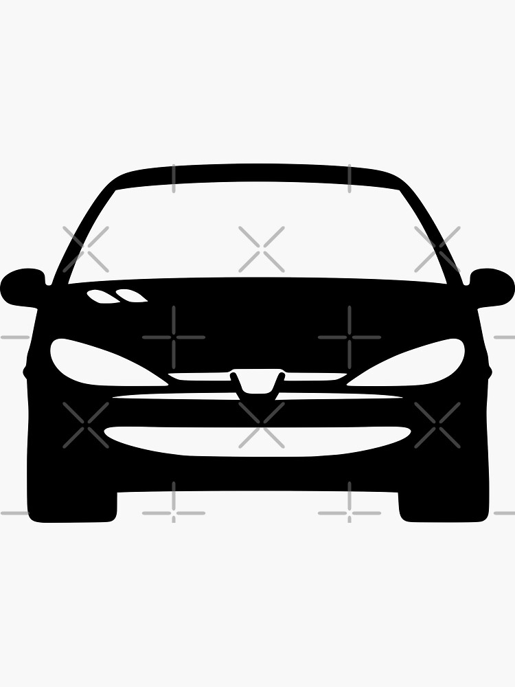 Pegatina «Peugeot 206 silueta negra» de EdimDesign | Redbubble