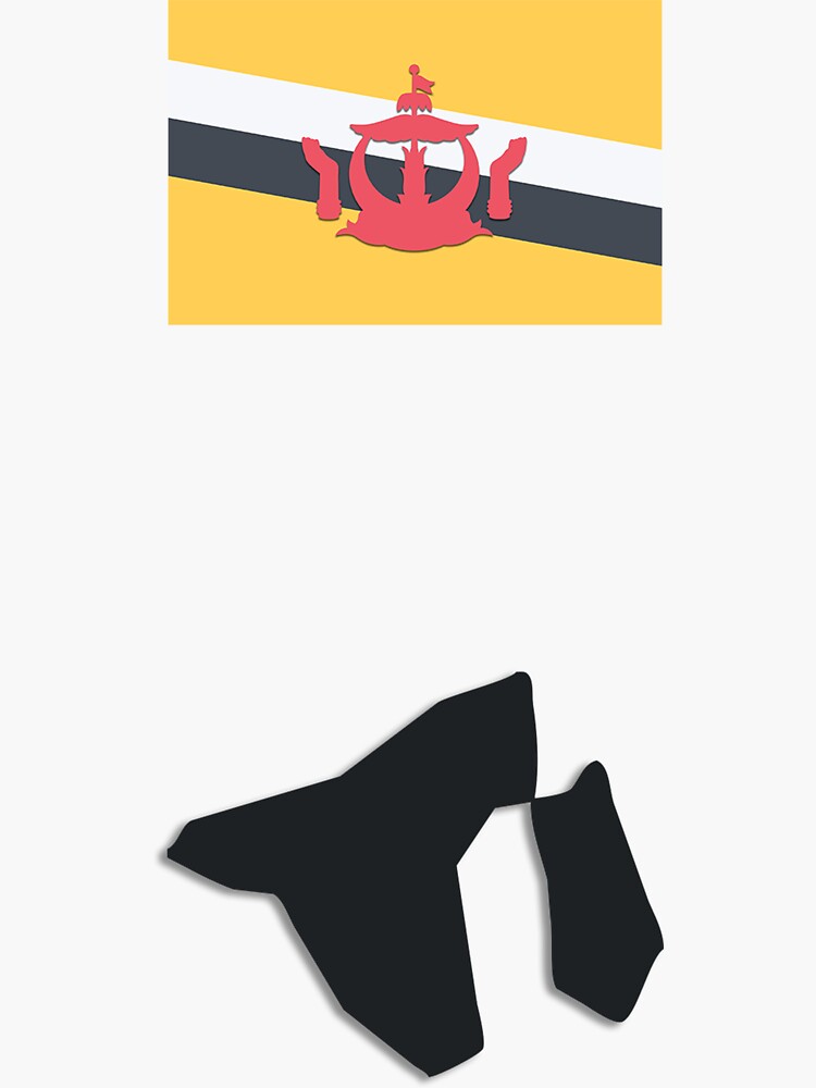 "Brunei" Sticker by FlatFlags | Redbubble