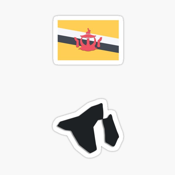 "Brunei" Sticker by FlatFlags | Redbubble