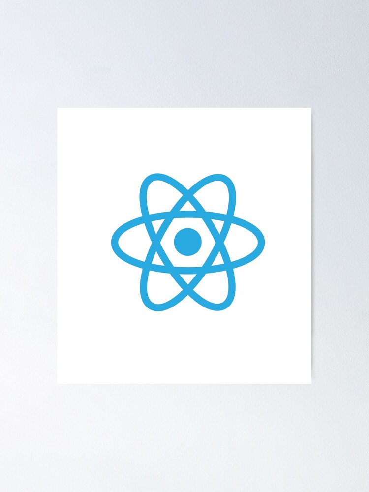 "React JS Logo" Poster by hipstuff | Redbubble