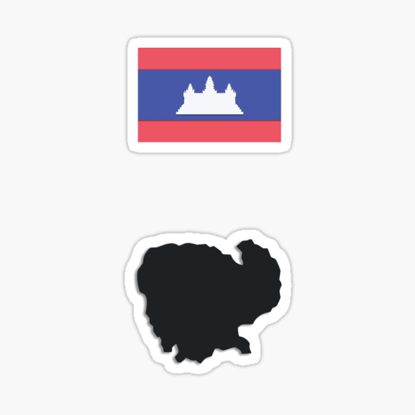 "Cambodia" Sticker for Sale by FlatFlags | Redbubble