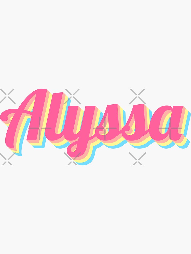 "Alyssa Sweet Baby Name" Sticker for Sale by ArtoMino | Redbubble
