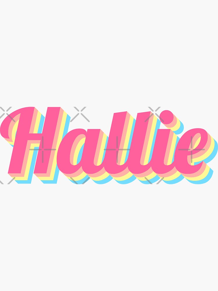 "Hallie Sweet Baby Name" Sticker for Sale by ArtoMino | Redbubble