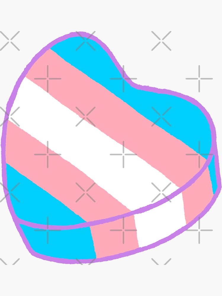 "trans candy heart v2" Sticker for Sale by evthewitch | Redbubble