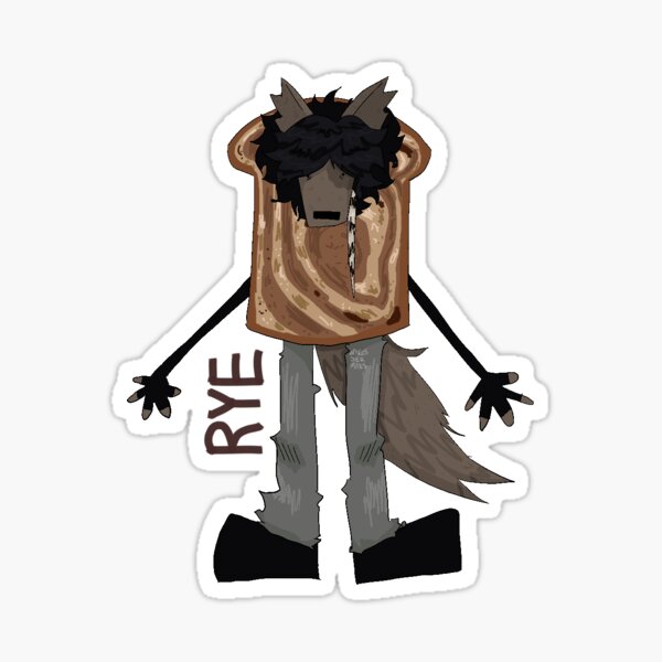 "rye bread the dog as rye bread" Sticker by wingsovermars | Redbubble