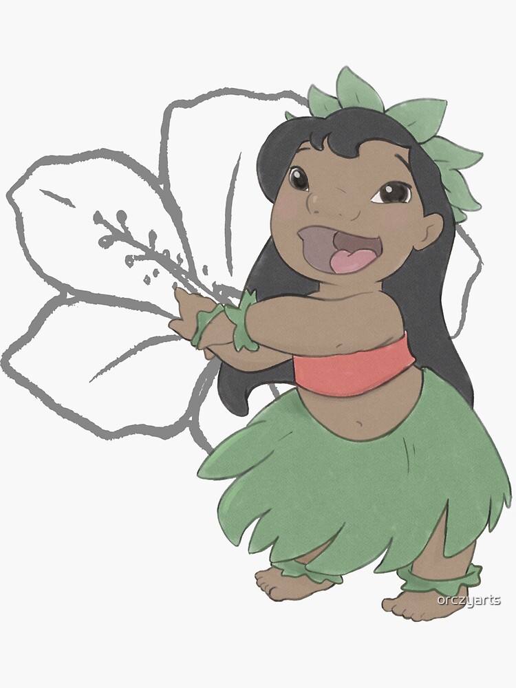 "Hula Dance" Sticker for Sale by orczyarts | Redbubble