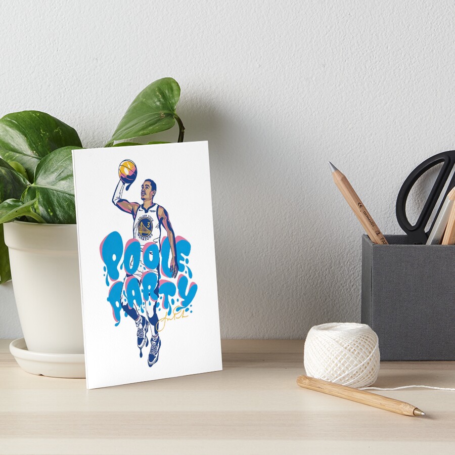 "Jordan Poole Art - Poole Party" Art Board Print by MichaelBK11 | Redbubble