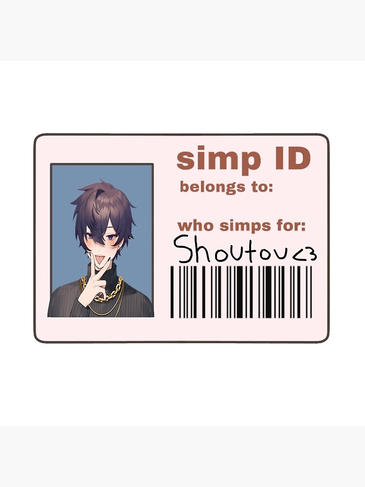 "Shotou - Nijisanji - Simp ID Card" Poster for Sale by FaiqaIftikhar22 ...