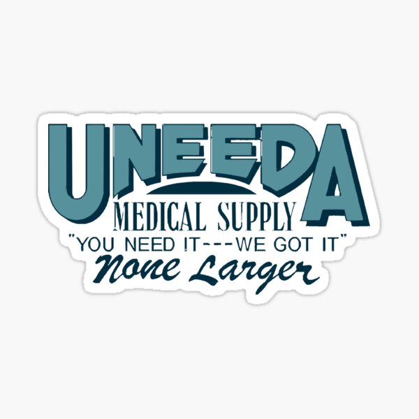 "Uneeda Medical Supply" Sticker for Sale by om43xw | Redbubble