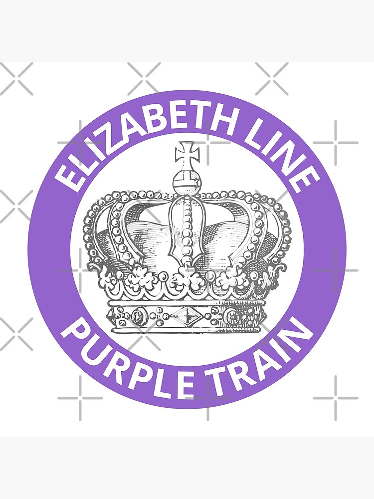 "Elizabeth Line Purple Train with Crown" Poster for Sale by LoloTrends ...