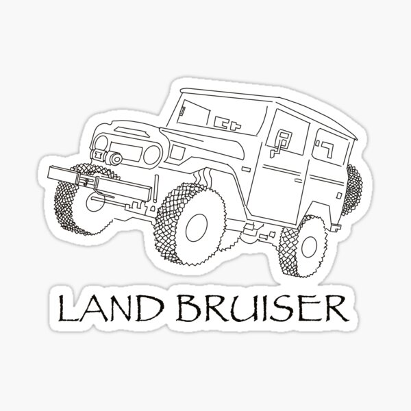 "Land cruiser " Sticker for Sale by Rickido | Redbubble
