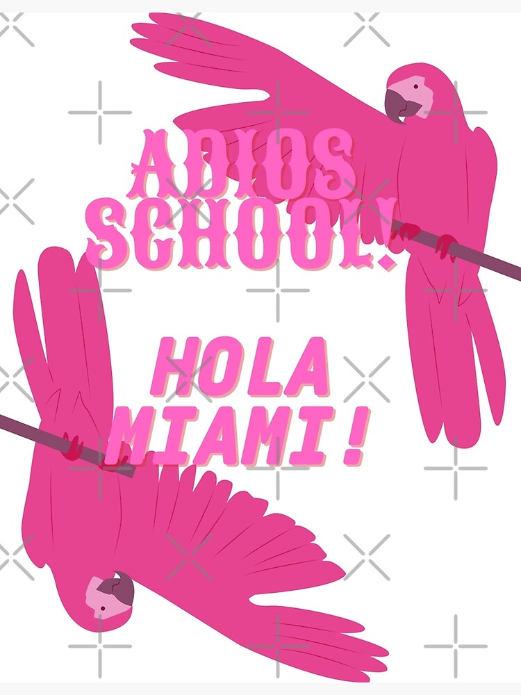 "Adios School Hola Miami" Poster for Sale by boomantique | Redbubble