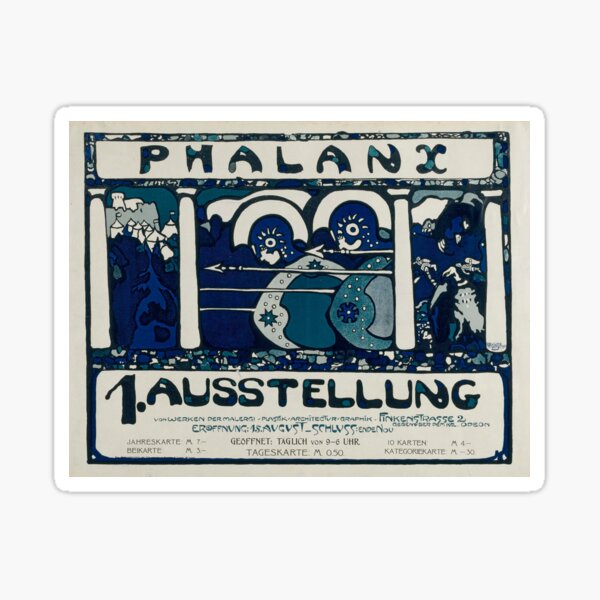 " Wassily Kandinsky Plakat für die erste Ausstellung der Phalanx (1901 ...