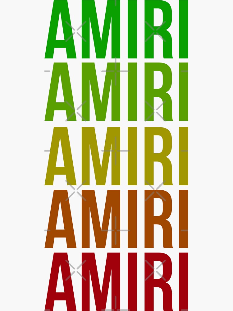 "Amiri, Amiri" Sticker for Sale by ideamake | Redbubble