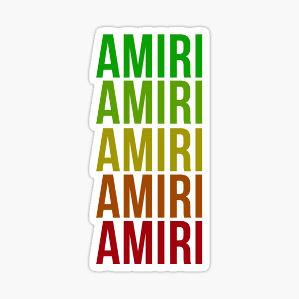 "Amiri, Amiri" Sticker for Sale by ideamake | Redbubble