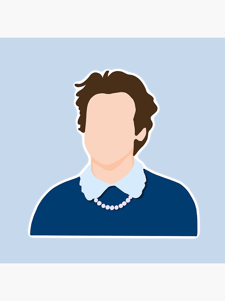 "Harry Styles Wearing Blue Vogue Cover Sticker" Poster for Sale by ...