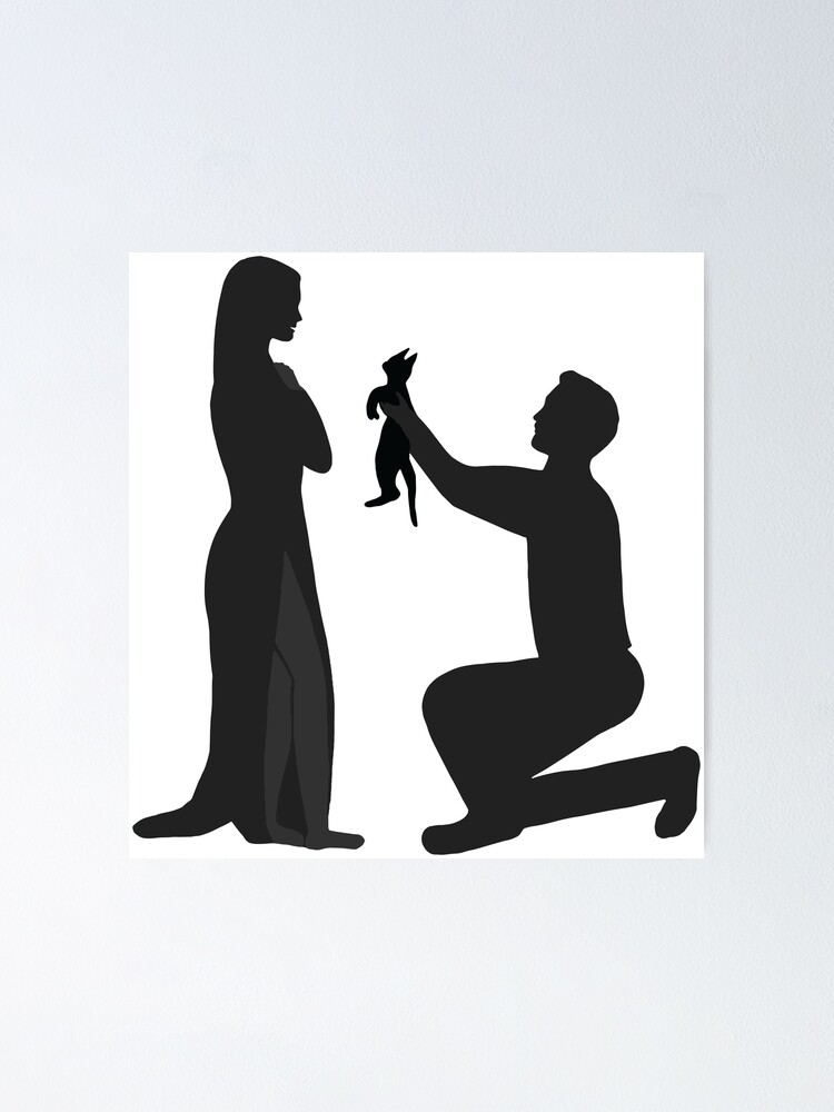 "Proposal cat " Poster for Sale by Krisamatic | Redbubble