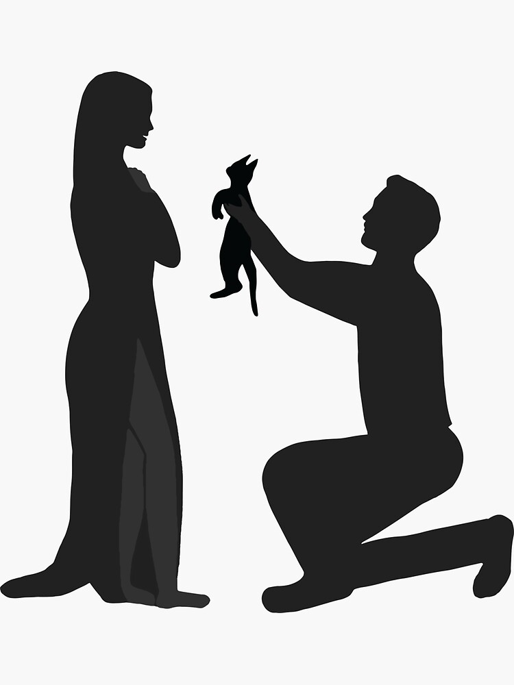 "Proposal cat " Sticker for Sale by Krisamatic | Redbubble