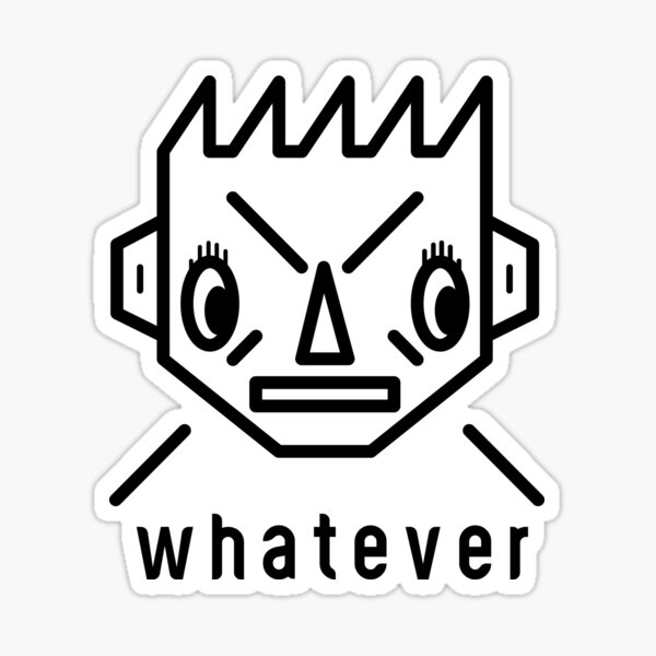 "whatever face expression" Sticker for Sale by OopsT-shirts | Redbubble