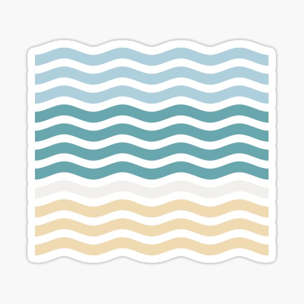 "Sand Sea Sky - Summer Color Waves" Sticker for Sale by Belcordi ...