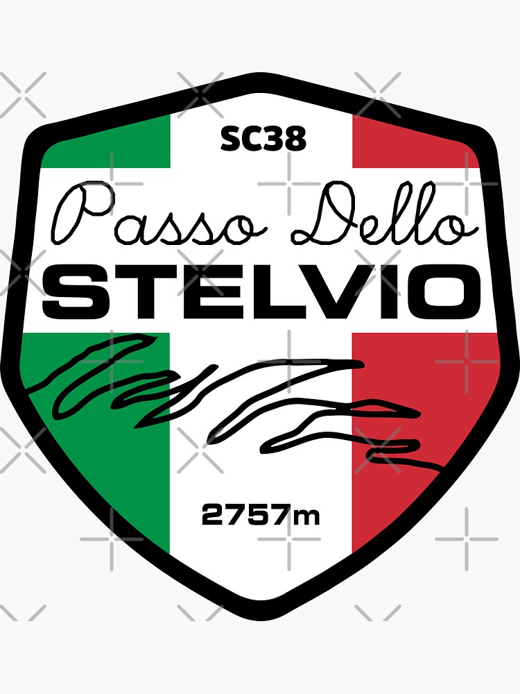 "Passo Dello Stelvio" Sticker for Sale by lolotees | Redbubble