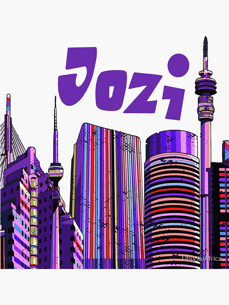 "Jozi" Sticker for Sale by UbuntuAfrica | Redbubble