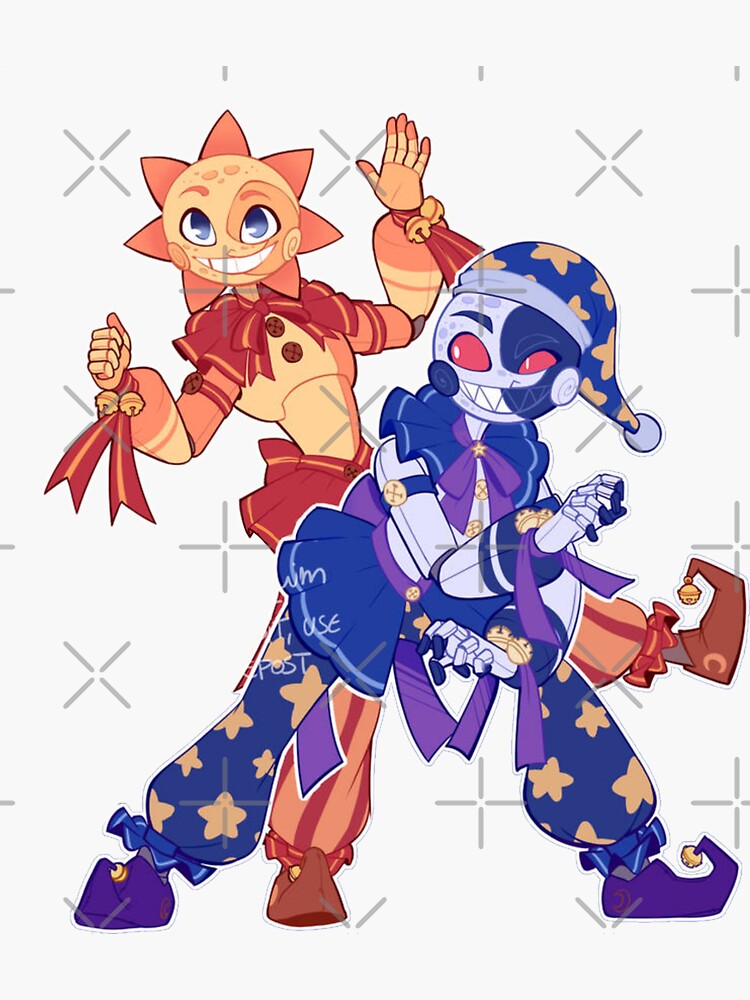 "moondrop and sundrop chibi" Sticker for Sale by vinike2200 | Redbubble