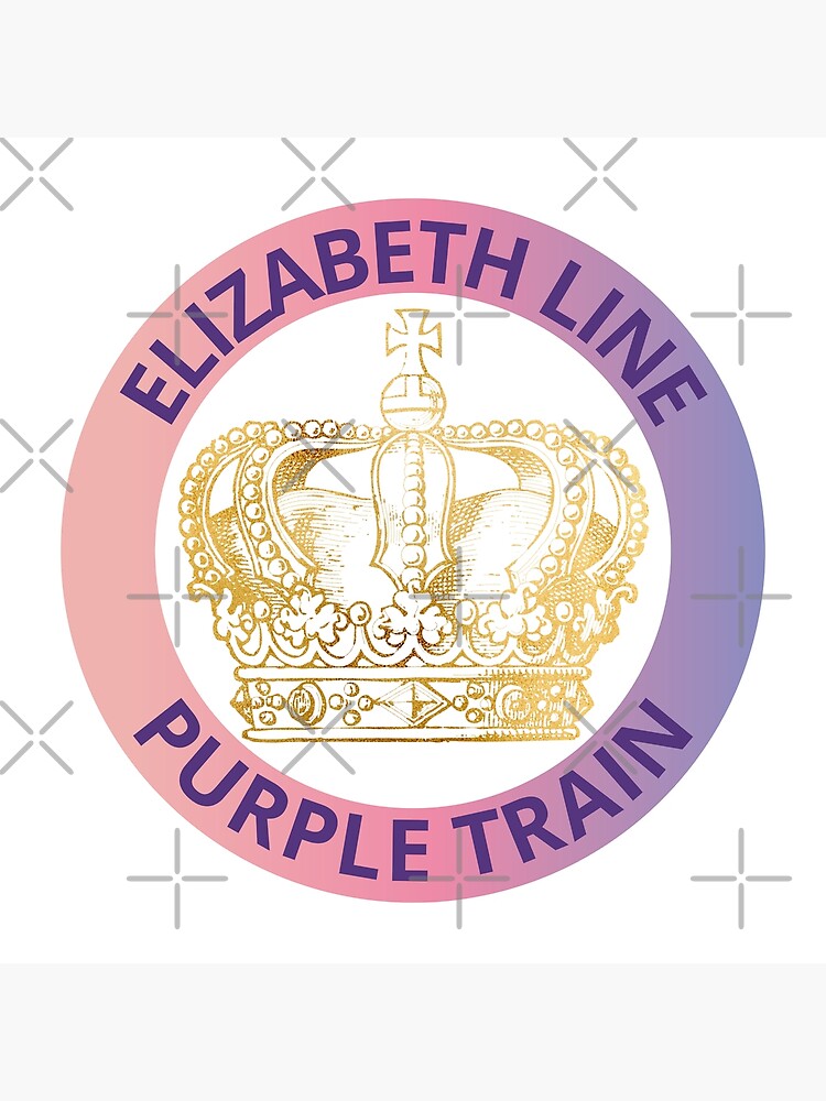 "Elizabeth Line Purple Train with Crown " Poster for Sale by LoloTrends ...
