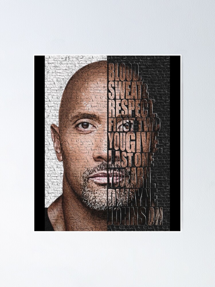 "Dwayne Johnson Quotes" Poster for Sale by LCDuffey | Redbubble