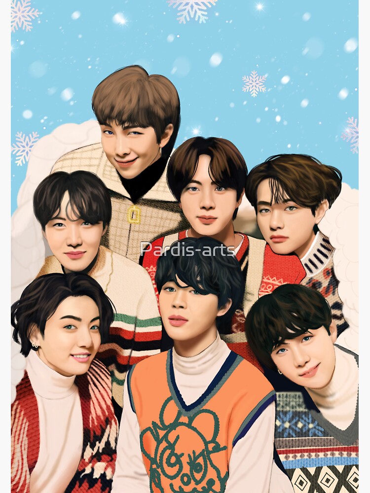 "bts ot7" Sticker for Sale by Pardis-arts | Redbubble