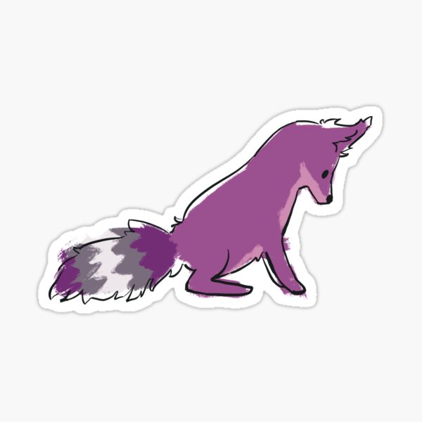 "gray ace fox | subtle pride flag" Sticker for Sale by sunfloras ...