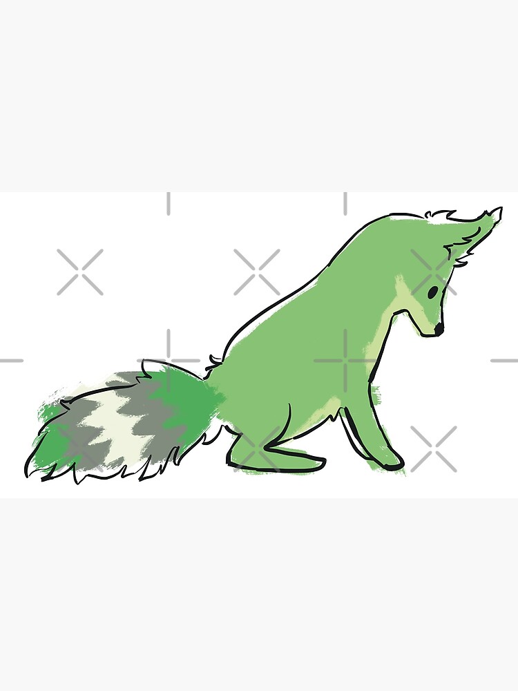 "gray aro fox | subtle pride flag" Poster for Sale by sunfloras | Redbubble