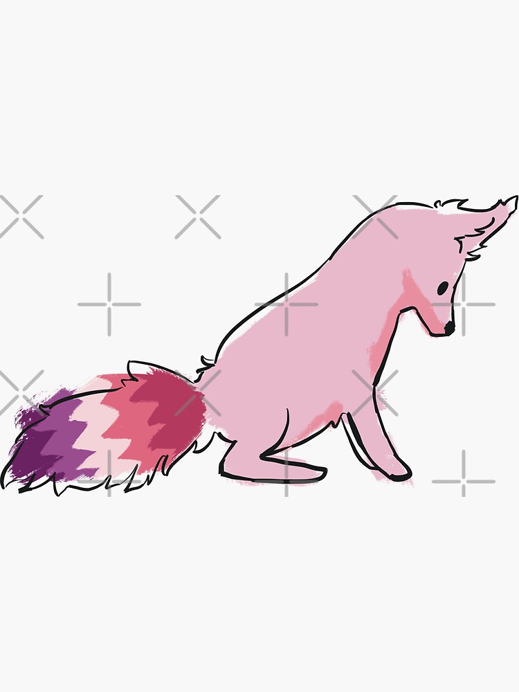 "aceflux fox | subtle pride flag" Sticker by sunfloras | Redbubble