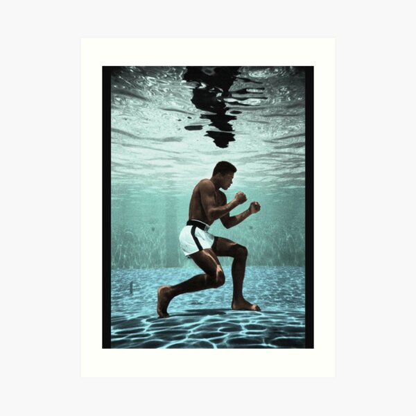 "Muhammad Ali Underwater Poster Muhammad Ali Essential" Art Print for ...