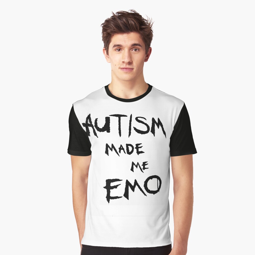 "Autism Made Me Emo" Sticker for Sale by maeve-does-art | Redbubble