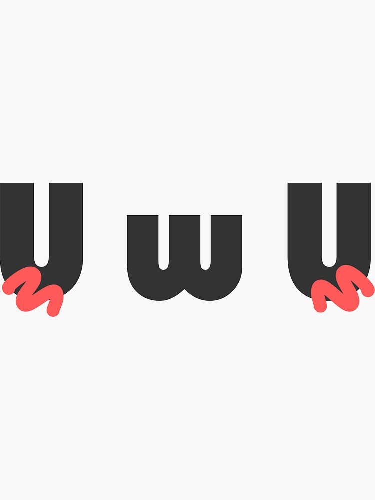 "UWU emoticon " Sticker for Sale by RedWaterDesigns | Redbubble