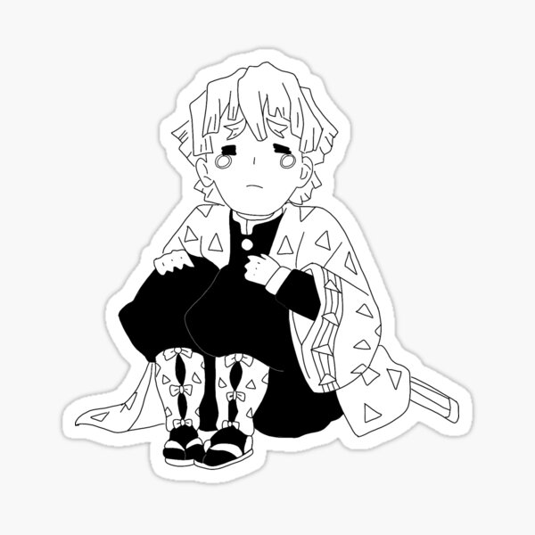 "Zenitsu Demon Slayer" Sticker by mylifeasgaia | Redbubble