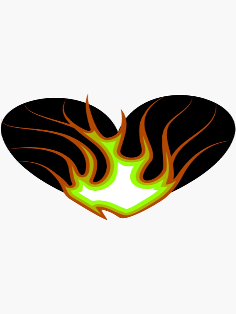 "Burning Heart" Sticker for Sale by Ghizlana | Redbubble
