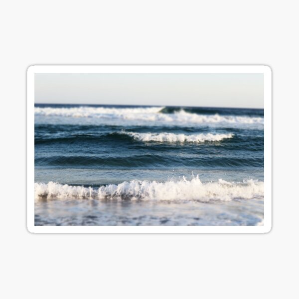 "Beach Waves Blue Ocean" Sticker for Sale by LekkerDesigns | Redbubble