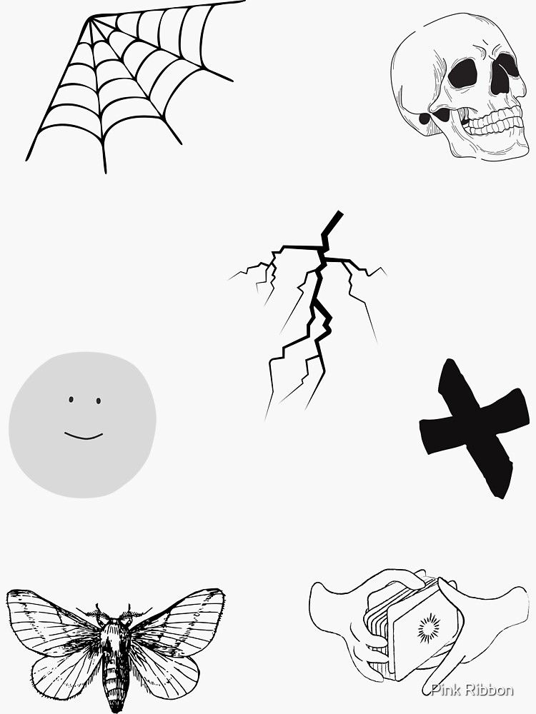 "Edgy Monochrome Discount Pack" Sticker for Sale by PollyPocketPink ...