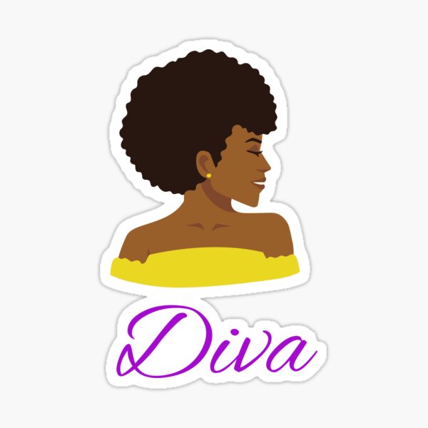 "Black Diva" Sticker for Sale by Lighty-Designs | Redbubble