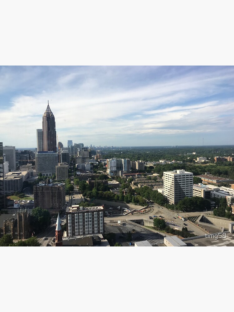 "Atlanta Georgia Skyline Bird's Eye View" Sticker for Sale by timg58 ...
