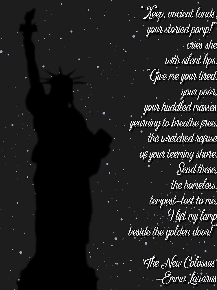 "Statue Of Liberty Silhouette With Poem" Poster for Sale by PatriotBlue ...