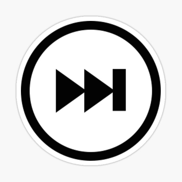 "FAST FORWARD" Sticker for Sale by Gr8anim8 | Redbubble