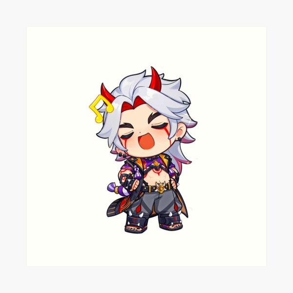 "Genshin Impact Arataki Itto Chibi Cute " Art Print for Sale by ...