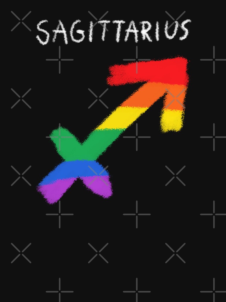 Sagittarius Zodiac Sign Gay Lesbian Lgbt Pride Rainbow Flag T Shirt