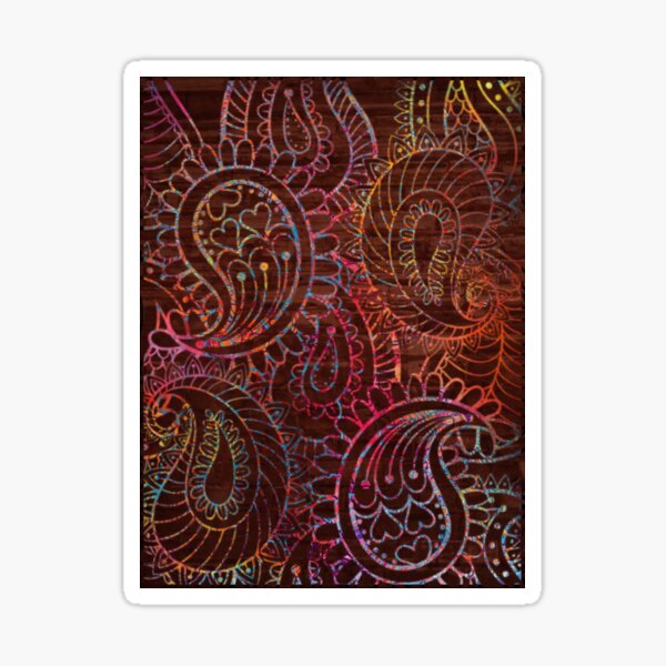 "Rustic Paisley" Sticker for Sale by Kelldoobie | Redbubble