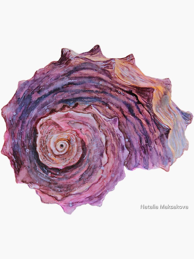 " Watercolor snail shell" Sticker by MaksakovaNatali | Redbubble