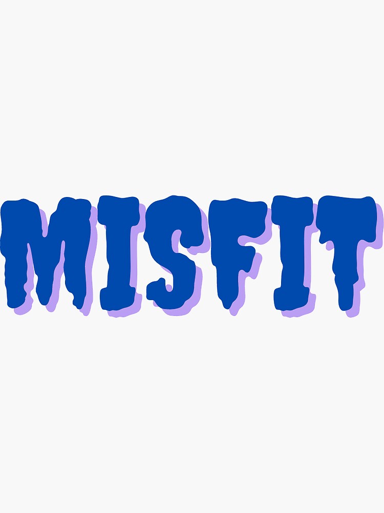 "Misfit Cobalt Blue and Violet" Sticker for Sale by Tilted47 | Redbubble