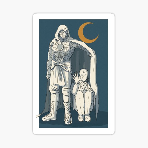 "Moon knight " Sticker for Sale by OBITOUCIHA | Redbubble